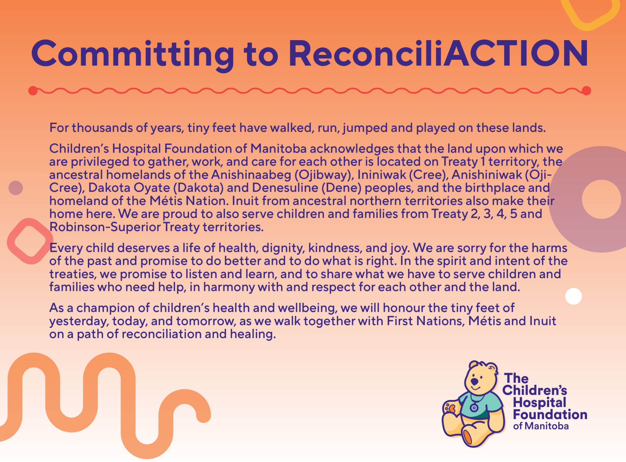 Every Child Matters - #ReconciliACTION journey - Children’s Hospital ...