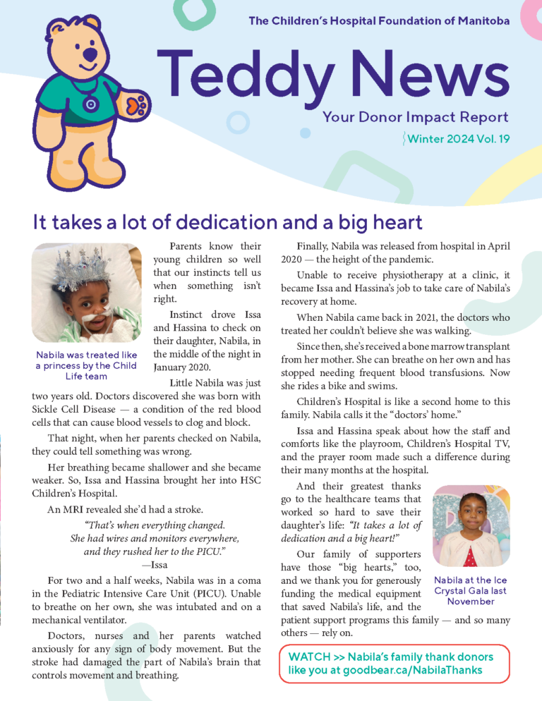 Teddy News - Your Donor Impact Report - Children’s Hospital Foundation ...
